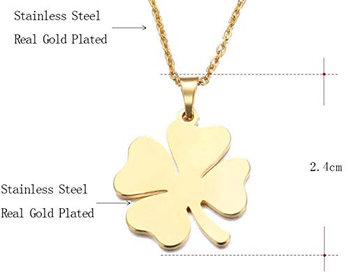 Stainless Steel Weed necklace (Gold)