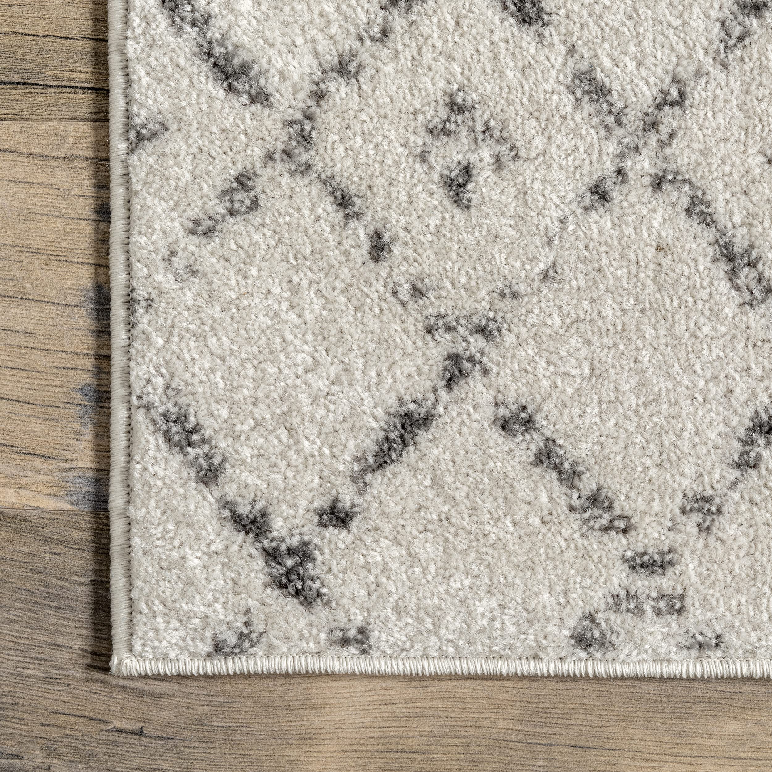 nuLOOM 5x7 Moroccan Blythe Area Rug, Grey, Faded Bohemian Design, Stain Resistant, For Bedroom, Dining Room, Living Room, Hallway, Office, Kitchen, Entryway
