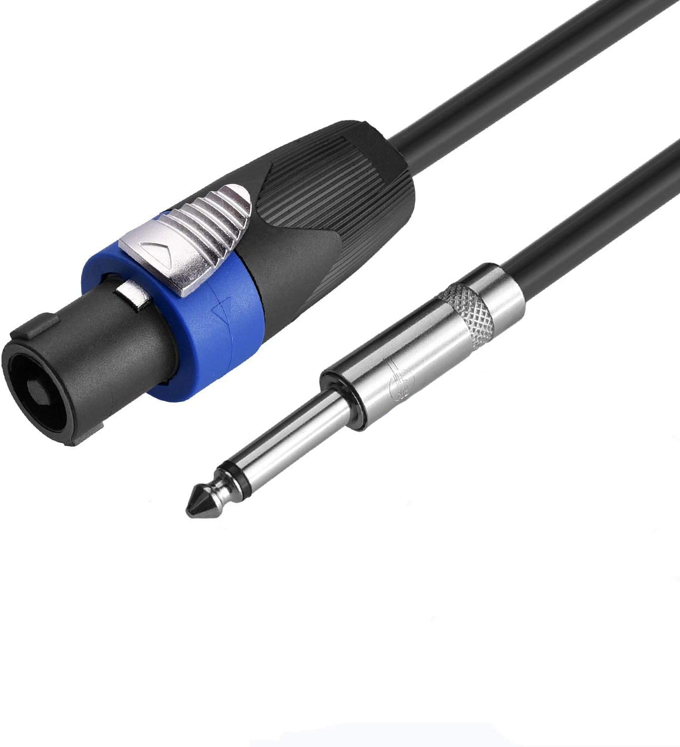 Yoico Pro 6 Feet Speakon to 1/4 Speaker Cable - 6 ft 12 Gauge Speakon to 1/4 Male Inch Audio Amplifier Connection Heavy Duty Cord - Single