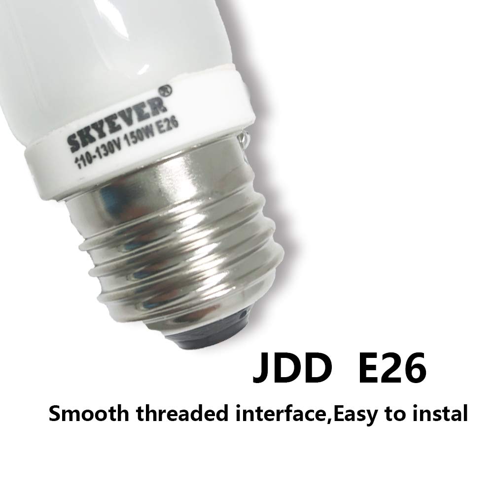 SKYEVER Halogen JDD 150W/250W Bulb E26 AC110-130V Base for Modeling Strobe Light in Photography Lighting (150W/2PCS)