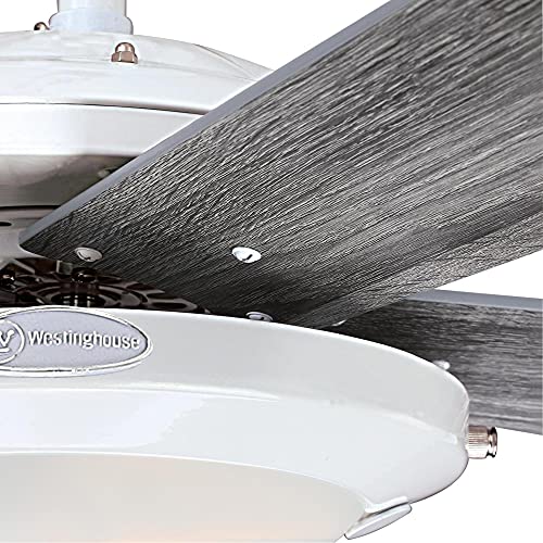 Westinghouse 7305500 Comet LED Ceiling Fan, 52 Inch, White, Frosted Glass