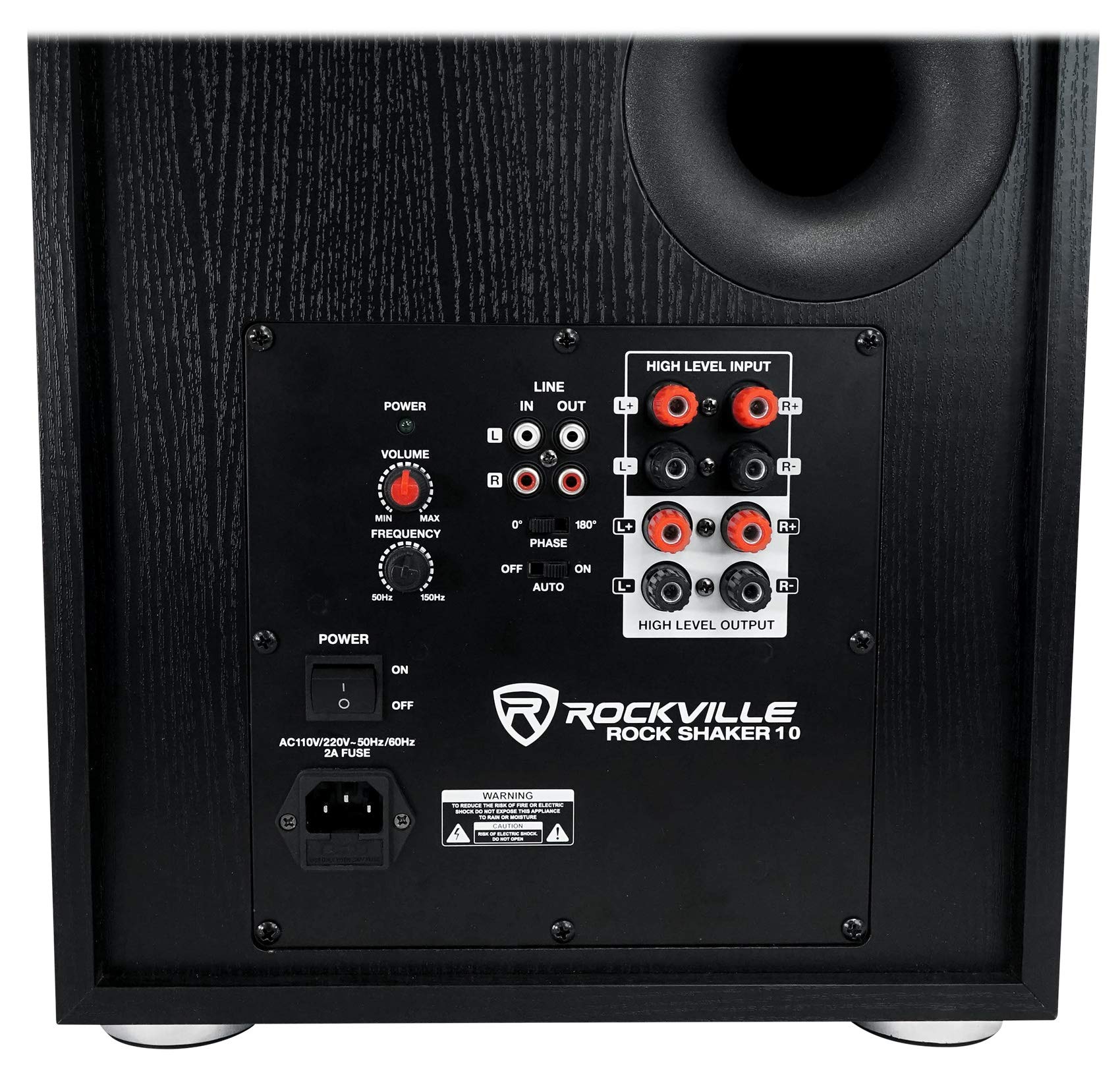 Rockville Rock Shaker 10" Inch Black 600w Powered Home Theater Subwoofer Sub