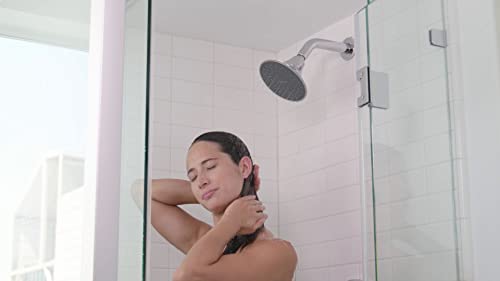 VivaSpring Filtered Shower Head CFSHD25-CG | Chrome Finish with Slate face and Wide Rain Spray | 6 Month Filter FF-15 | 2 Filter Pack