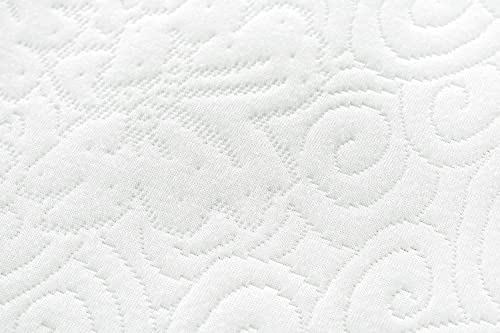 Primo International Lexis 10-Inch Gel Memory Foam Mattress, Queen, White/Grey