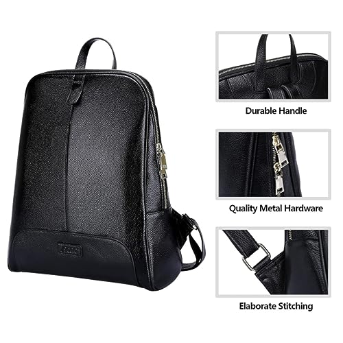S-ZONE Women Genuine Leather Backpack Purse Travel Handbag College Medium