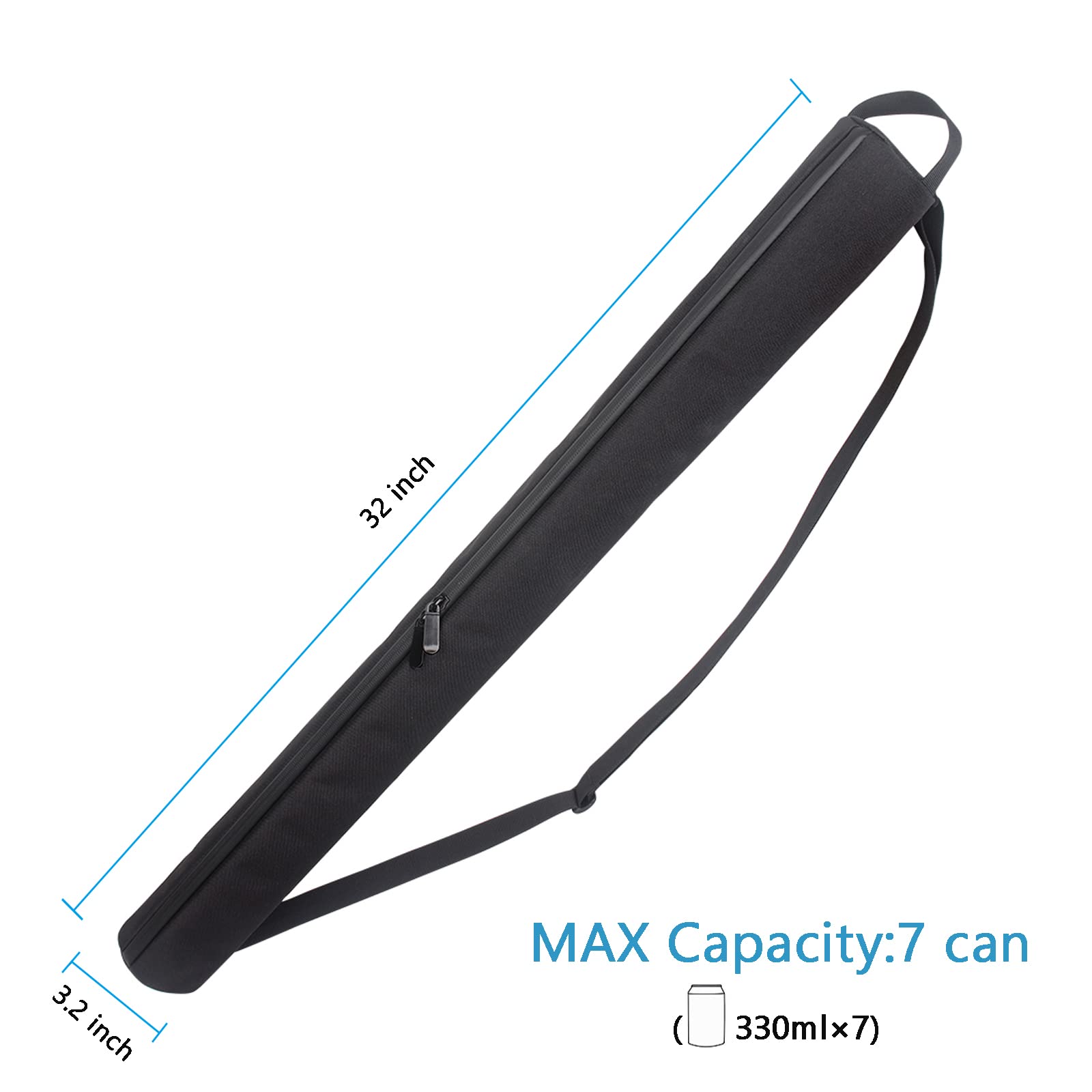 YOOMIK Beer Sleeve for Glof Bag,7-Can Insulated Cooler Sleeve Golf Cooler Bag Beer Cooler Bag for Cans Golf Bag