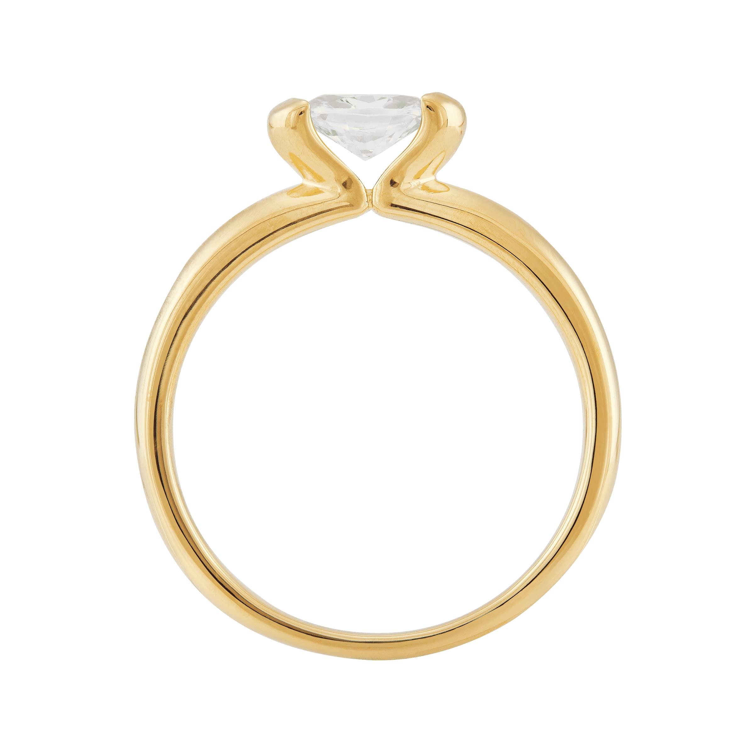 Welry Oval-Cut Cubic Zirconia Ring for Women, 14K Gold-Plated .925 Sterling Silver, Jewelry Gift Idea, Size 9