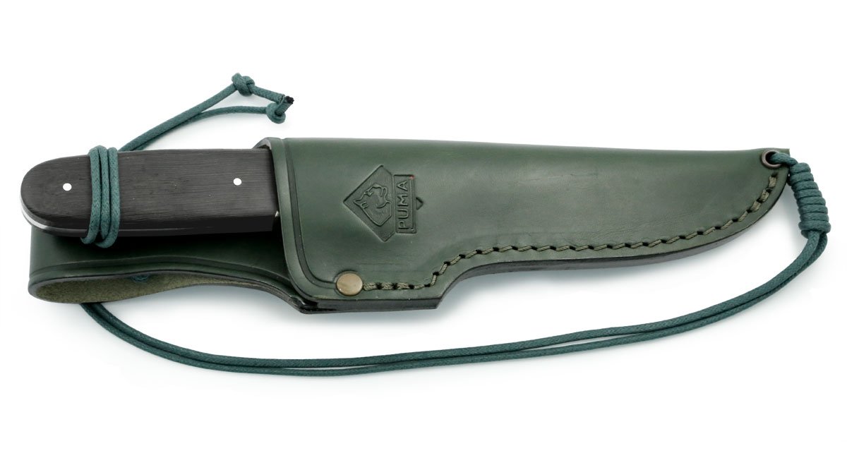 PUMA Faun Bog Oak German Made Hunting Knife With Leather Sheath