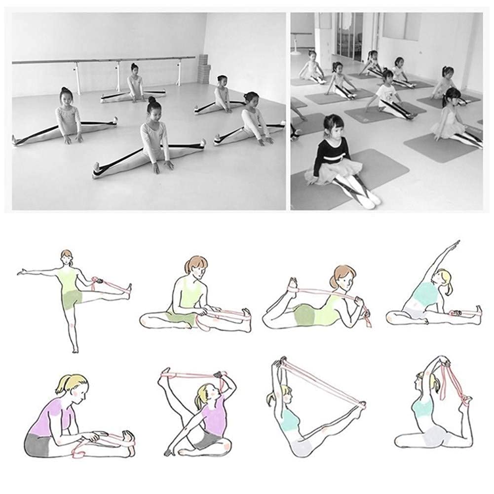 TOMENGBEIAABBCC Children's Dance Training Elastic Band, 8 Loops, Polycotton, Basic Style, Yoga Equipment for Home Workouts