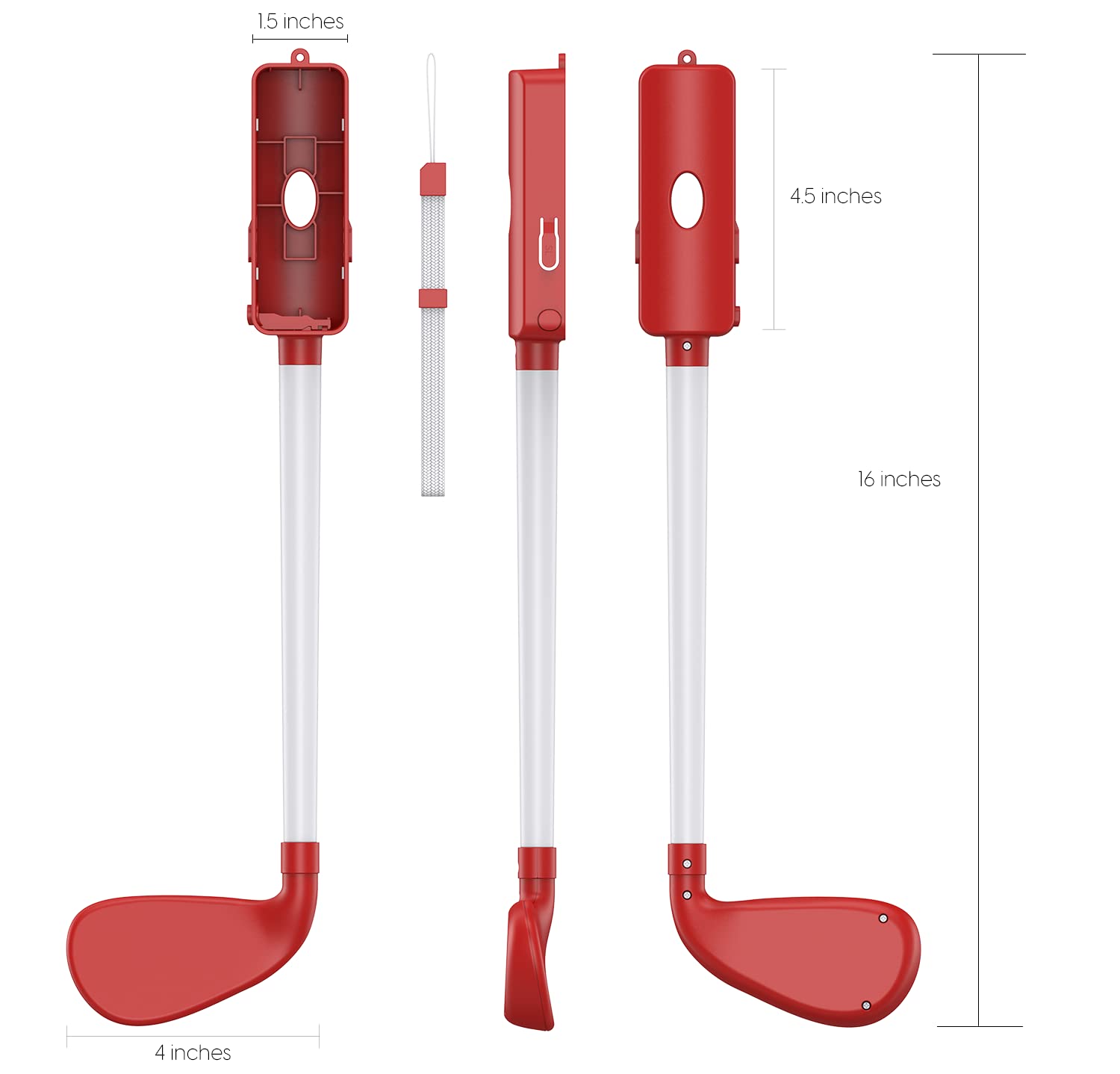 TALK WORKS Golf Clubs for Nintendo Switch Joy-Con Controllers, 2 Pack - Switch Games Accessories Joy Con Controller Grip Holder for Mario Golf - Lightweight, Adjustable Straps - Mario Red/Luigi Green
