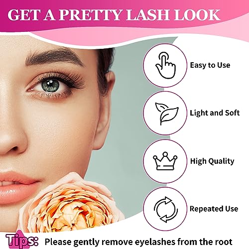 snowcastleLash Clusters 40D-0.07D-9-16MIX LASH Individual Lashes 280 Clusters False Eyelash 30D 40D Cluster Eyelash Extensions Individual Lashes Cluster DIY Lash Extensions at Home (40)
