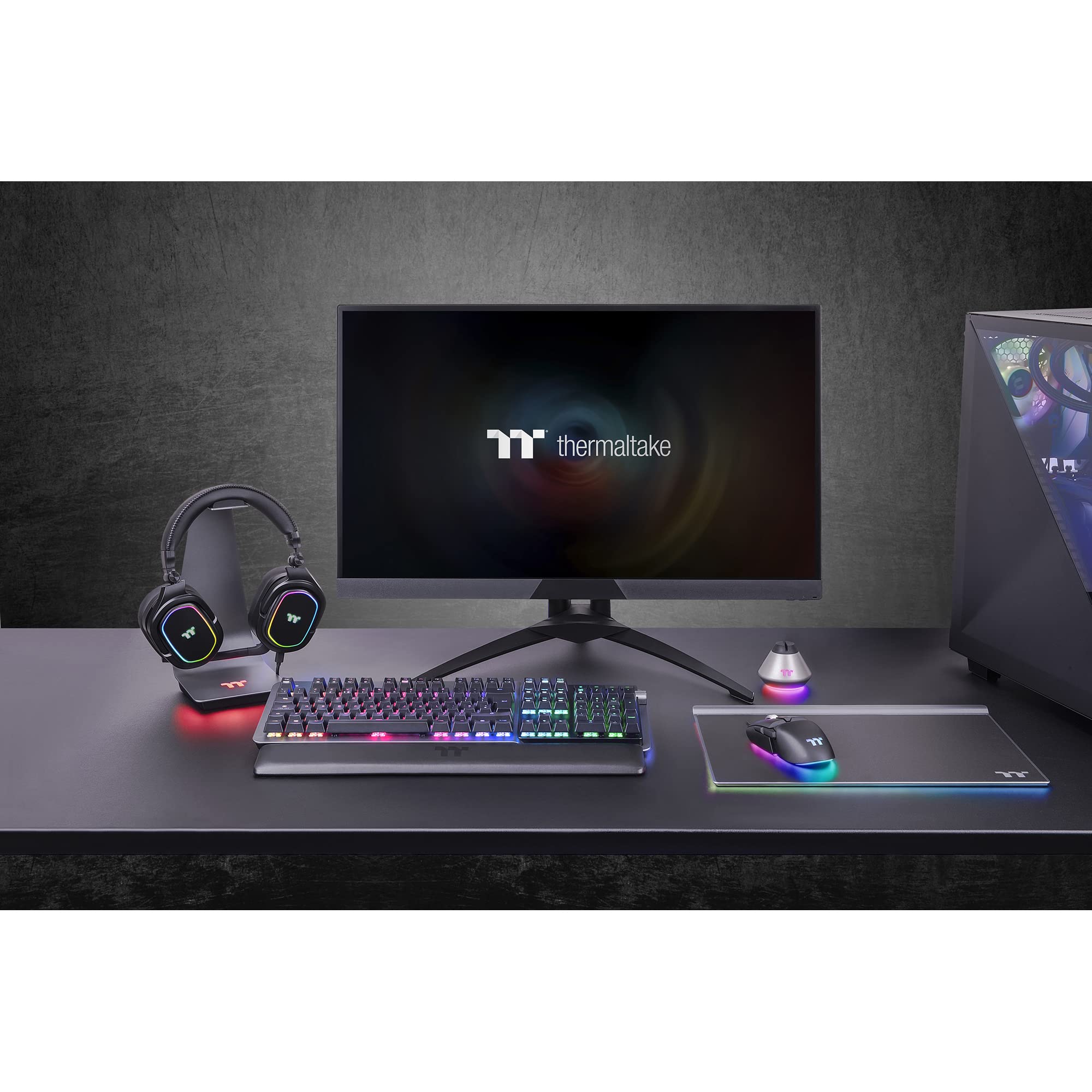 Thermaltake Argent H5 RGB 7.1 Surround Gaming Headset, 50mm Hi-Res Drivers, Compatible with PC, Xbox One, PS4, Mac, Mobile and Nintendo Switch, Black, GHT-THF-DIECBK-31