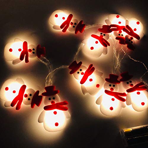 Snowman Christmas Lights, Xmas String Lights Waterproof 5.1 ft 10 LEDs,DIY Lights Decorations for Home, Garden, Patio Festival Party