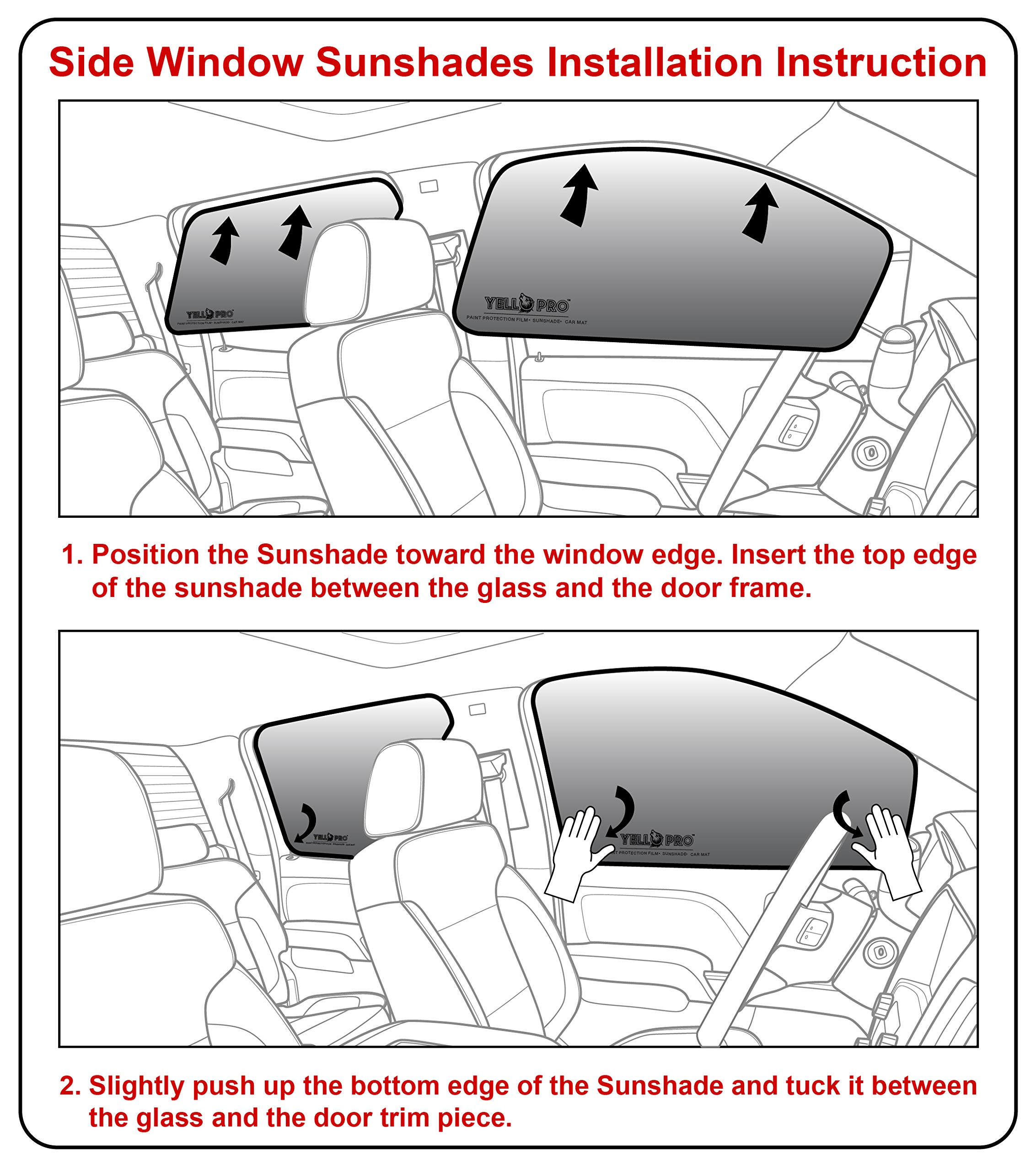 Side Window Front Seat Reflective Sunshade Custom Fit for 2014 2015 2016 2017 2018 2019 2020 2021 2022 2023 Ford Transit Connect (NOT FOR FULL-SIZE TRANSIT) XL XLT Passenger Wagon Cargo Minivan (2pcs)