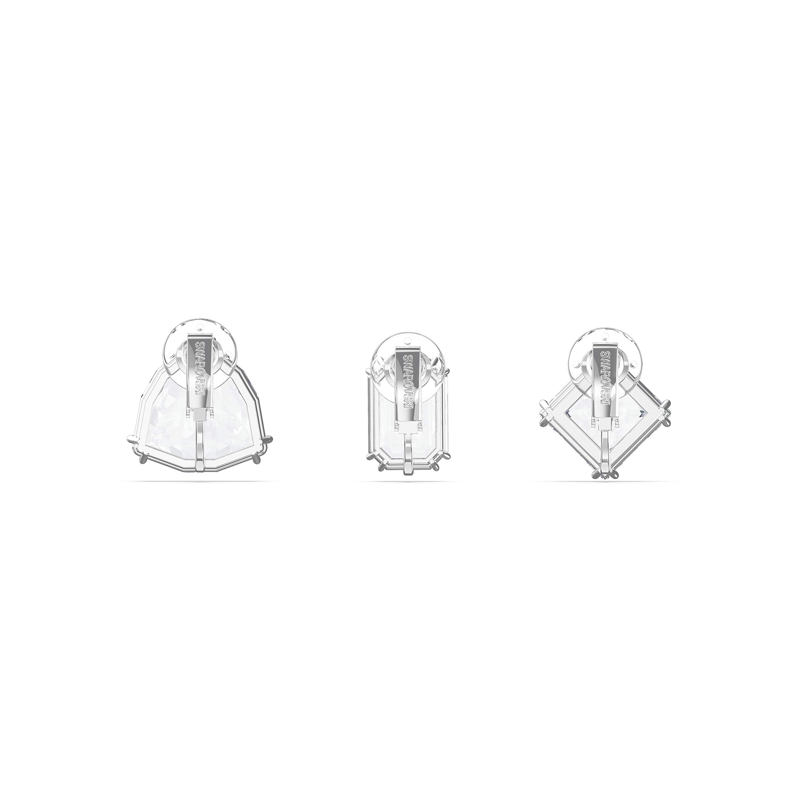 Swarovski Millenia Clip Earring Set, Large and Clear Crystal Cut Crystals with a Rhodium Finish Setting, Part of the Swarovski Millenia Collection