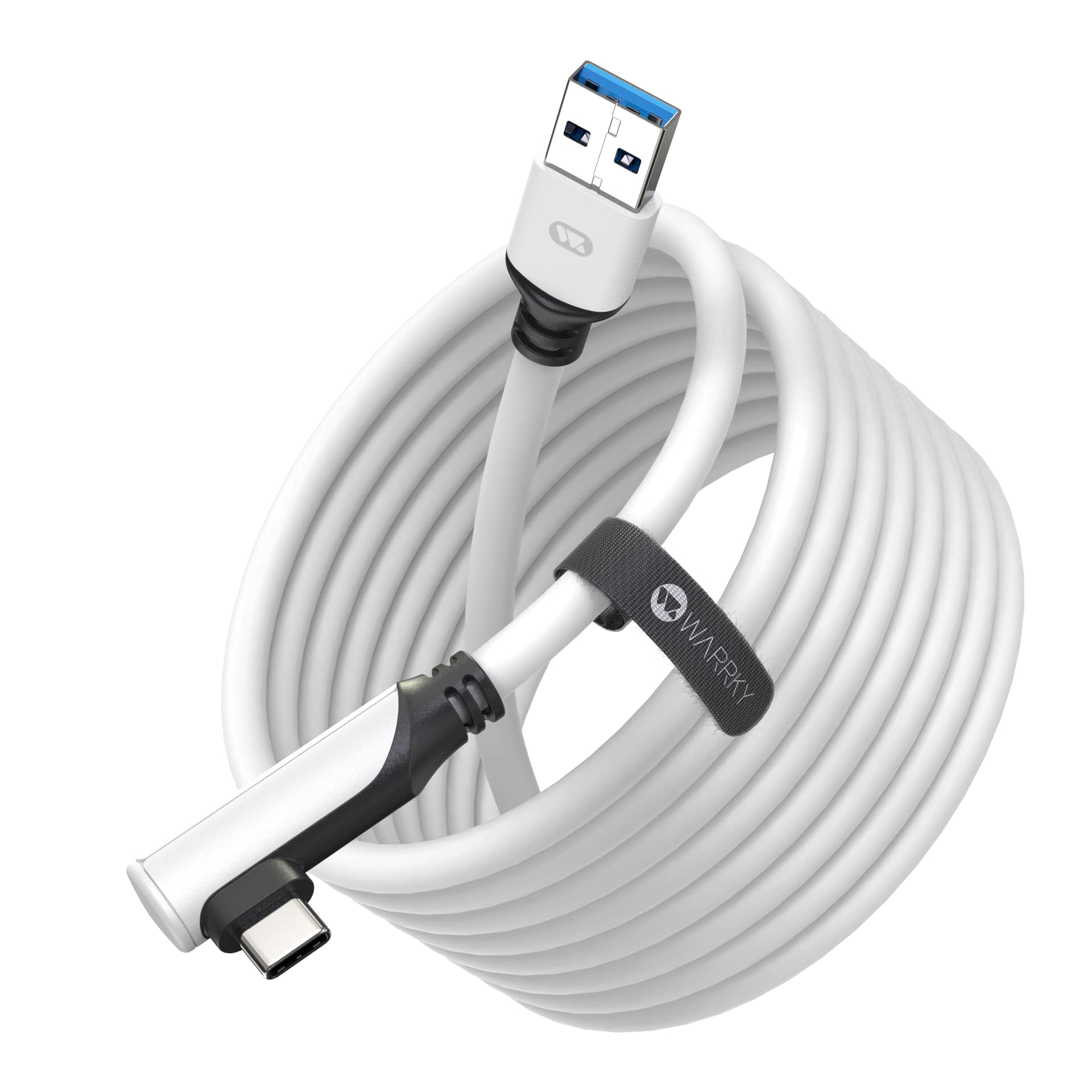 Warrky Link Cable 16 FT Compatible with Quest 2【No disconnect issues, More Stable Transfer】 USB 3.1 High-Speed, Fast Charging Quest 2 Link Cable for Steam VR Headset and PC