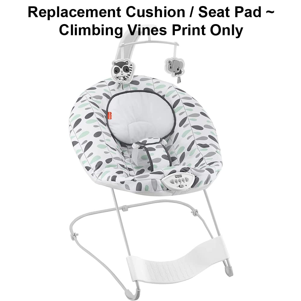 Replacement Part for Fisher-Price See & Soothe Deluxe Baby Bouncer - GVG02 ~ Replacement Cushion/Seat Pad ~ Climbing Vines Print