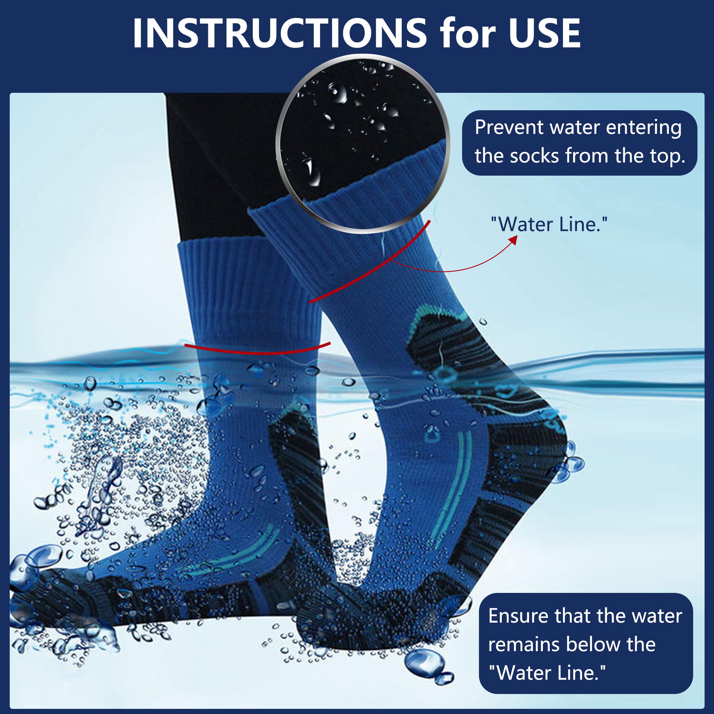 RANDY SUN Ankle Athletic Socks, Breathable Waterproof Basketball Running Golf Tennis Cycling Socks, 1 Pair-Black Small