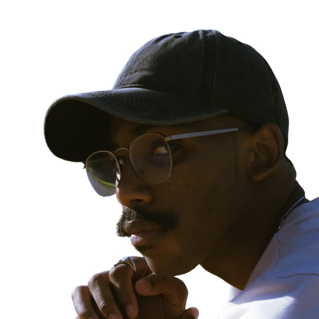 Washed Baseball Cap, Vintage Plain Dad Hats for Men/Woman, Unstructured Low Profile Denim Blank Cap - Onyx Black