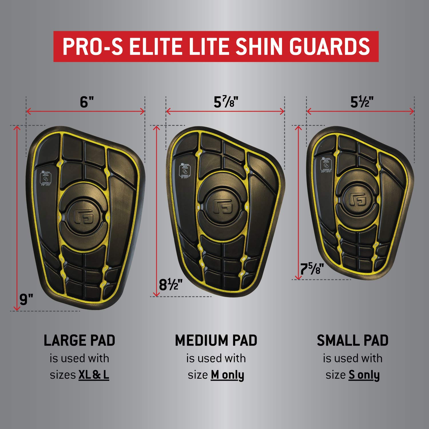 Pro-S Elite Lite Shin Guard, Adult Medium