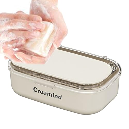 Soap Bar Container, Double Layer Soap Case with Lid, Long Lasting Wear Resistant Soap Holder, Durable Stain Resistant Shower Tray Accessories for Travel Camping Outdoor Gym Bathroom
