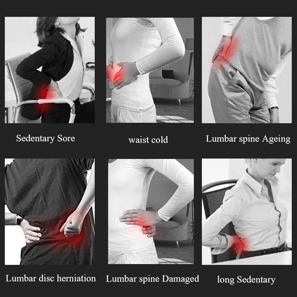 TANGIST Adjustable Lumbar Brace Self-Heating Tourmaline Lower Back Support Belt for Women and Men Pain Relief and Injury Prevention (Size : S)