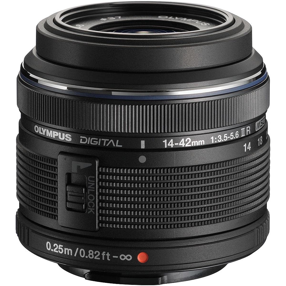 OM SYSTEM OLYMPUS M.Zuiko Digital 14-42mm F3.5-5.6 IIR Black For Micro Four Thirds System Camera, Compact 3x zoom Lens