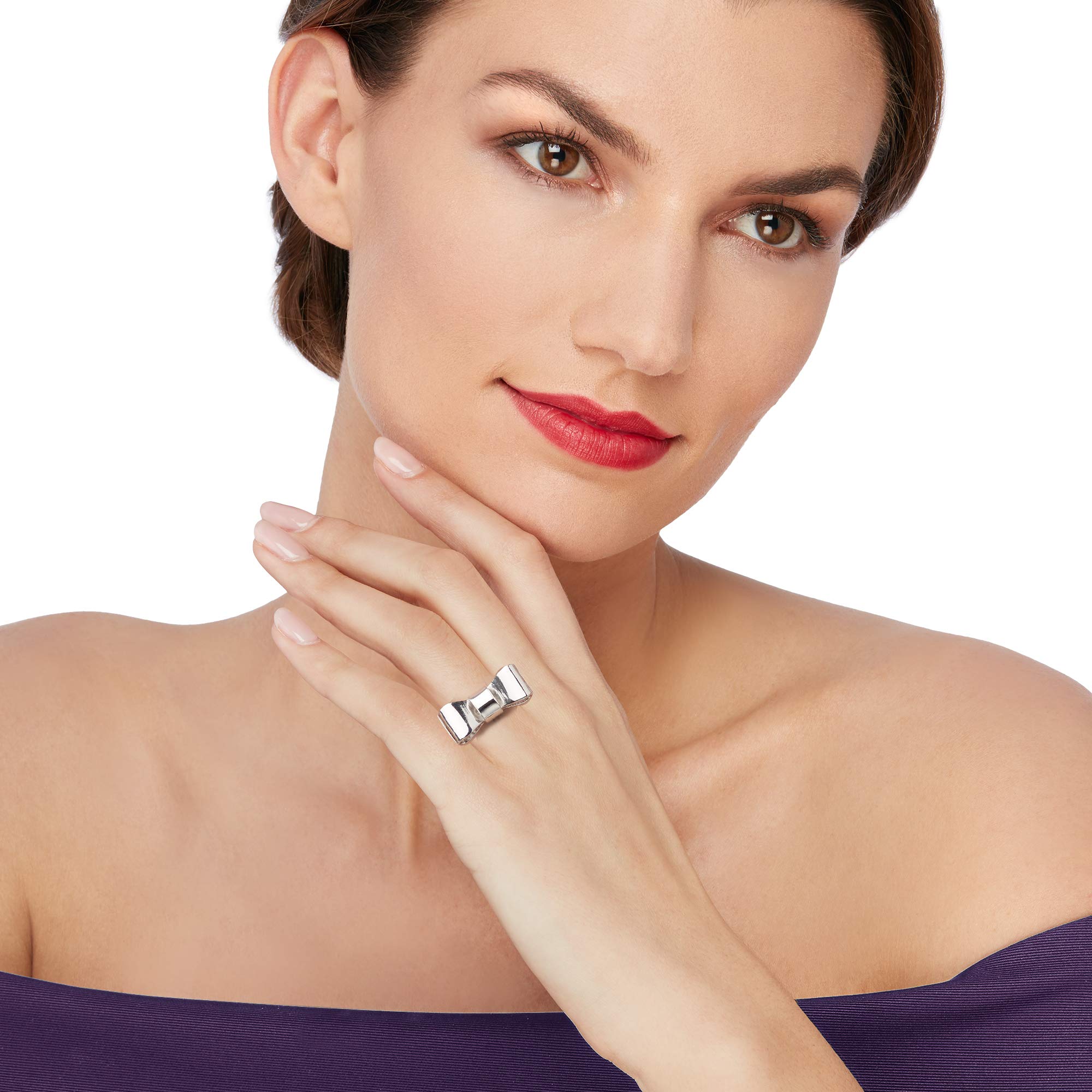 Ross-Simons Italian Sterling Silver Bow Ring. Size 8