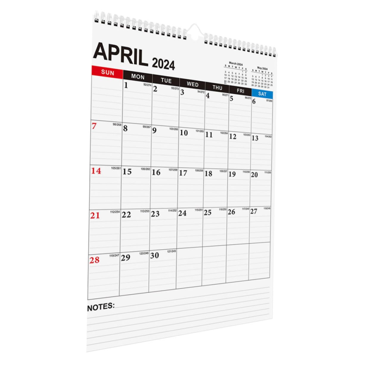STOBOK Calendar wall s appointment hanging 2024-2025 monthly countdown daily use planning s office small wall Dating Paper simple style Wall Wall Calendar