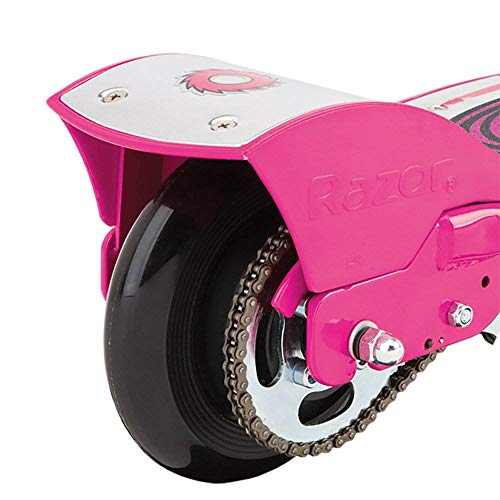 Razor E175 Kids Ride On 24V Motorized Powered Electric Scooter Toy, Speeds up to 10 MPH and includes a Youth Safety Helmet, Pink