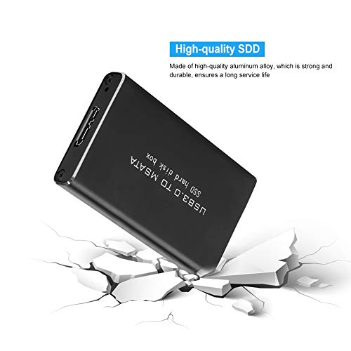 Redxiao SSD Enclosure, 3030/50mm 6Gbps Fast Transmission Rate Aluminum Alloy Strong Portable Durable Solid State Disk Box