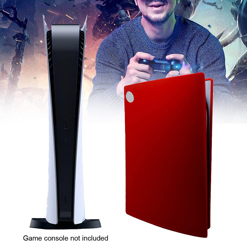 Skin Cover Protector Case Non Slip Smooth Soft Silicone Fit for PS5 Console(Black Disc Edition)