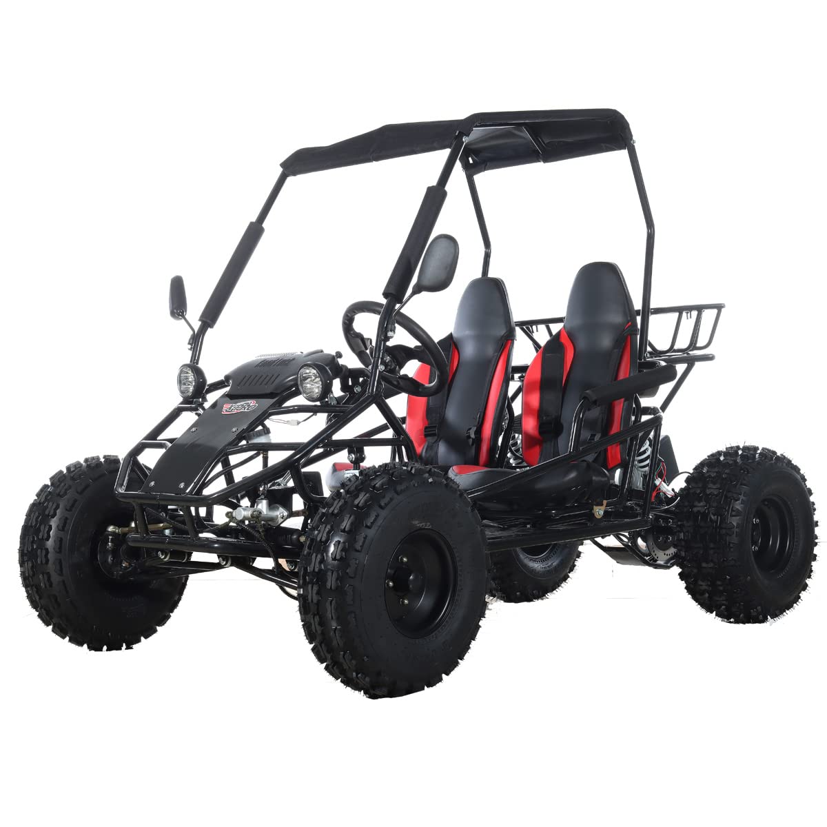 X-PRO 125cc Gas Powered Go Kart with ZongShen Engine 3-Speed Semi-Automatic Transmission w/Reverse, Big 18"/19" Wheels! (Orange)