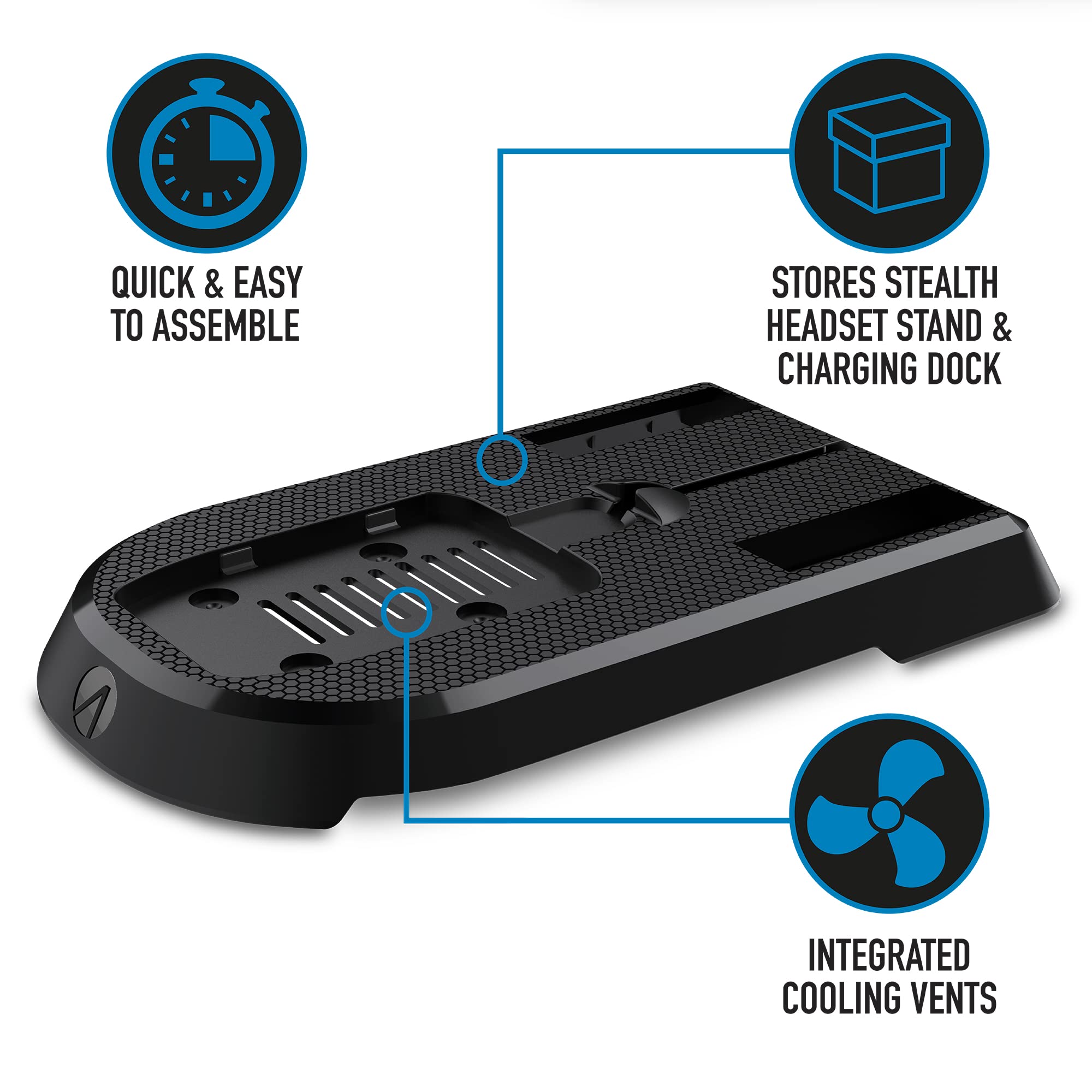STEALTH SP-C60 Black Charging Station with Headset Stand for PS4