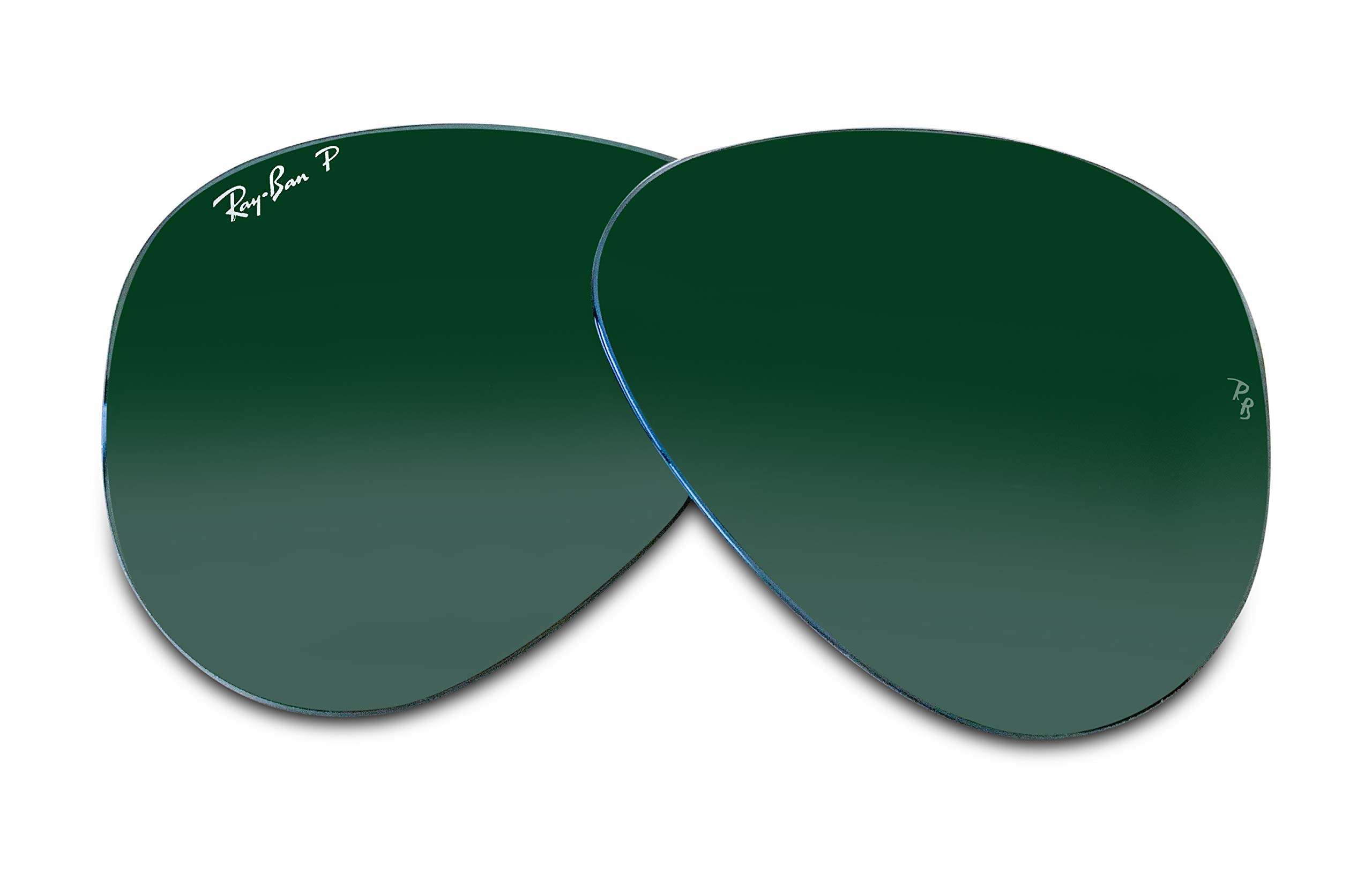 Ray-Ban Original AVIATOR LARGE METAL RB3025 62MM Crystal Green Polarized Replacement Lenses For Men For Women + BUNDLE with Designer iWear Eyewear Kit