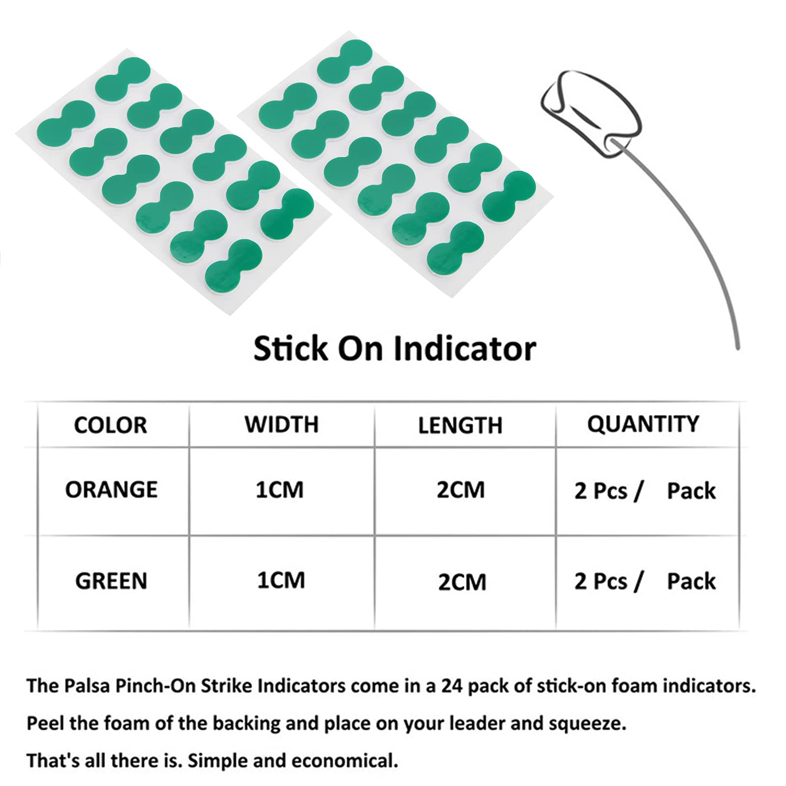 Yeuipea 24PCS Foam Fly Fishing Bobber, Pinch On Strike Float Indicators, Lightweight & Durable, Ideal for Fly Fishing