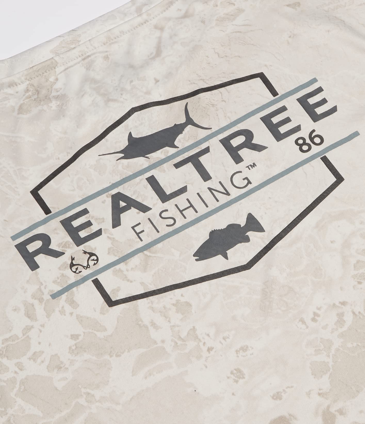 Staghorn Realtree Fishing Ss Graphic Camo Tee, White, L