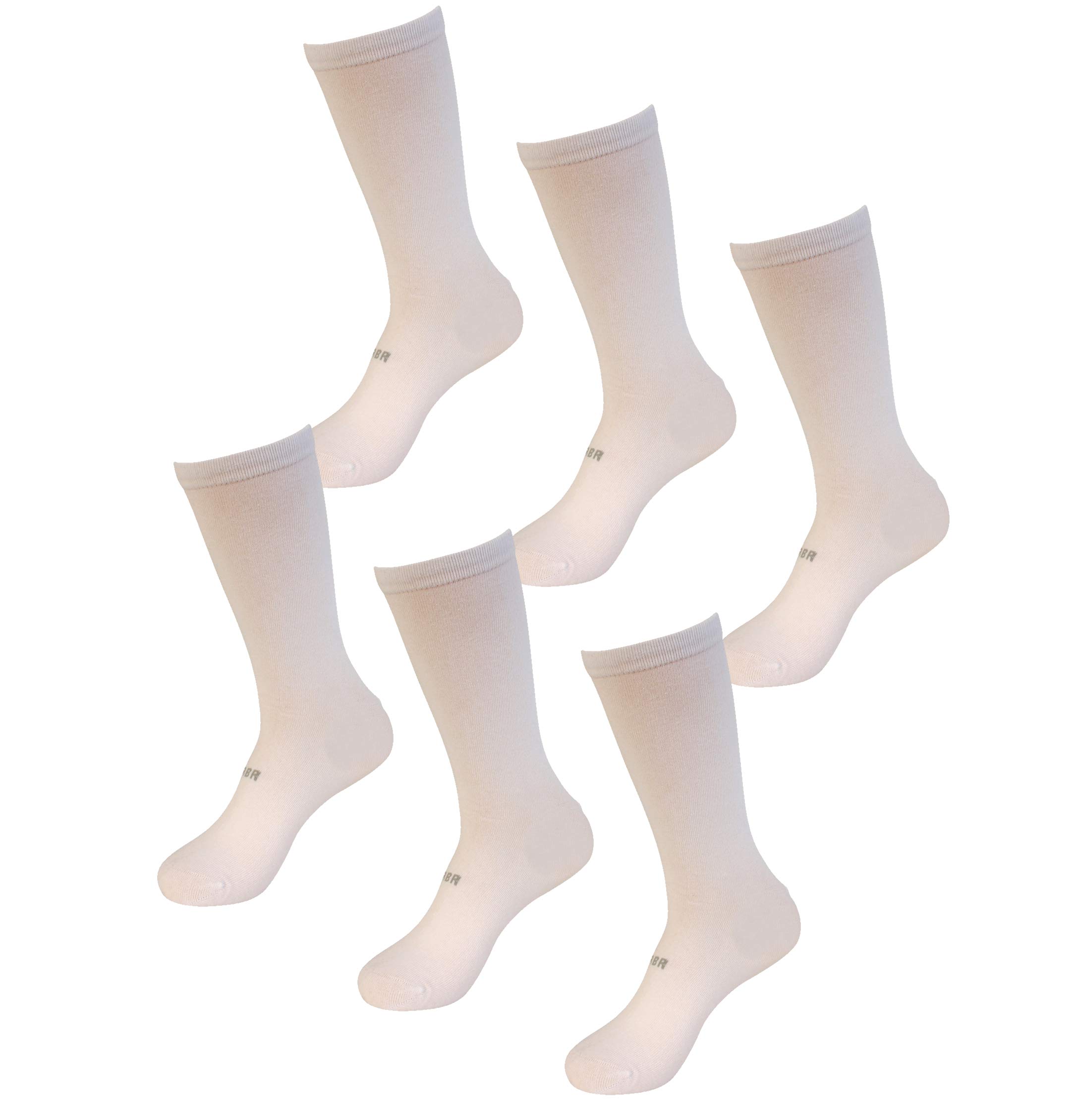 RBR Silver Infused Athletic and Dress Crew Socks - Moisture Wicking Anti Smell Socks (3 Pairs) (black)