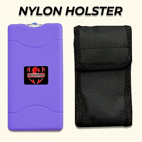 Wholesale Lot (12 Pc) Super Heavy Duty Stun Gun for Self Defense with Bright Led Flashlight, Rechargeable Battery, Nylon Holsters with Belt Loop for Easy Cary (Multi)