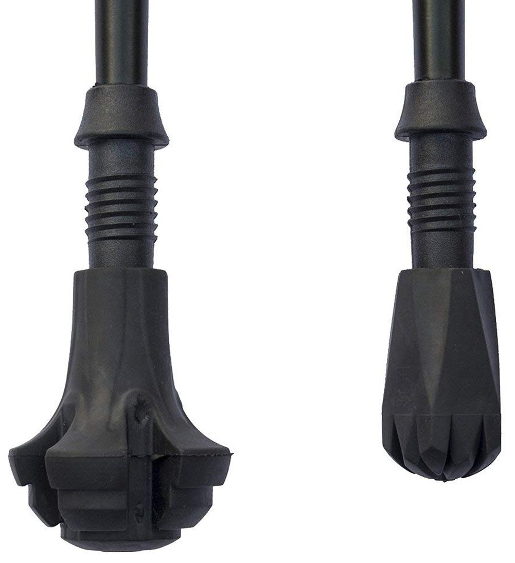 Replacement Rubber Tips Set for Trekking poles-4 Paris Heavy-Duty Durable Feet Paws Tips Snow Baskets for Hiking Poles/Walking Sticks