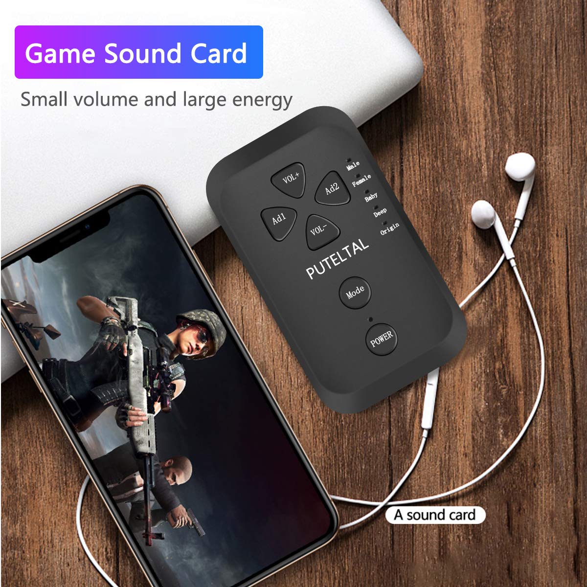 Voice Changer/Disguiser/Modulator for PS4/PS5/Xbox One/PC/Phone/Laptops with Adjustable Voice Functions