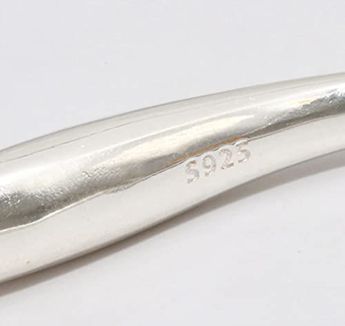 YBW JOYAB Solid 925 Sterling Silver Open Adjustable Bangle Bracelet for Women Teardrop Cuff Bangles