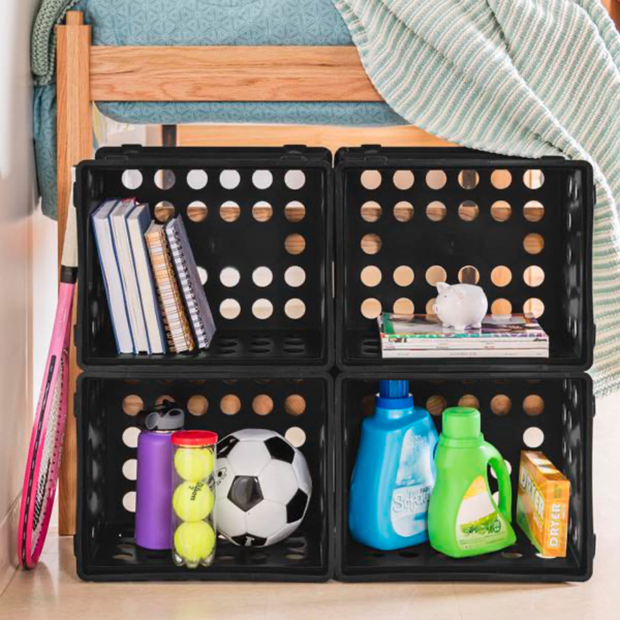 STERILITE Plastic Heavy Duty File Crate Stacking Storage Container (12 Pack)
