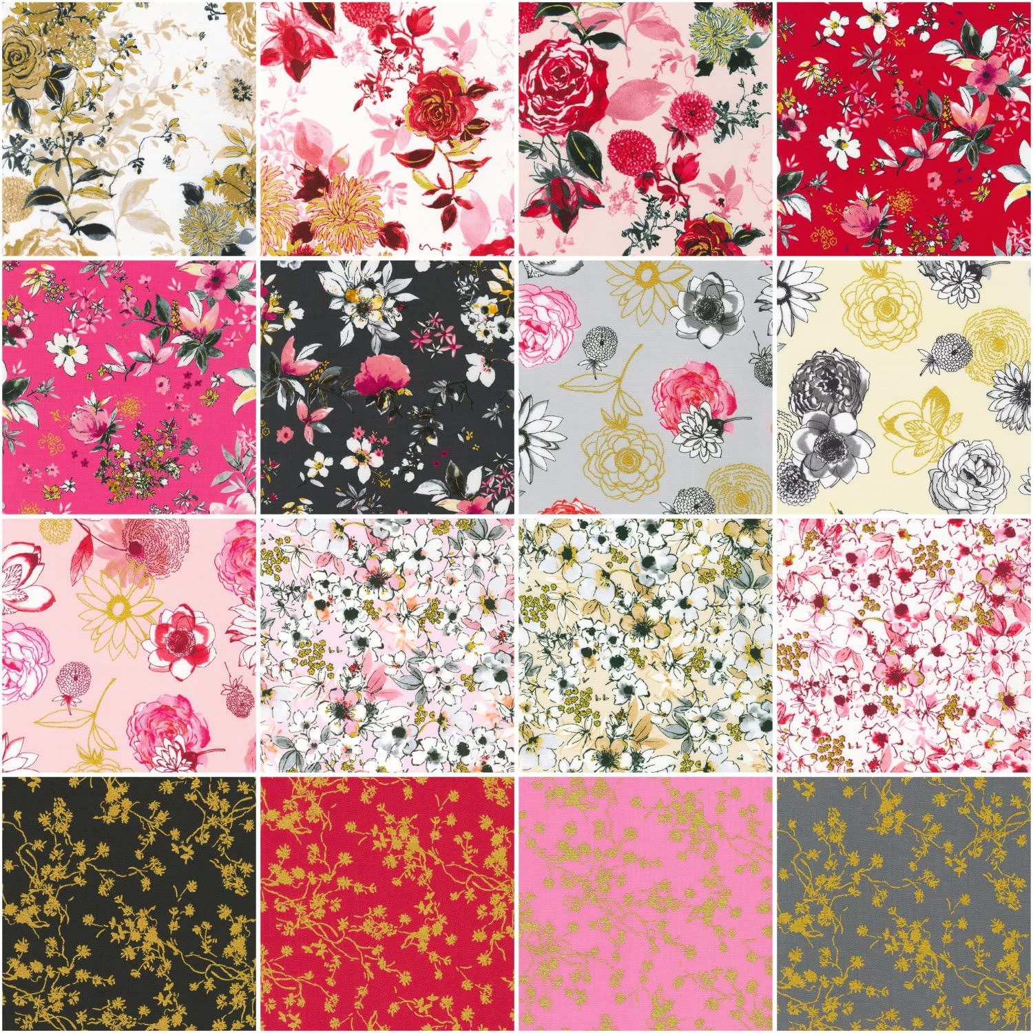 Rosette Roll Up 40 2.5-inch Strips Jelly Roll Robert Kaufman Fabrics RU-1100-40