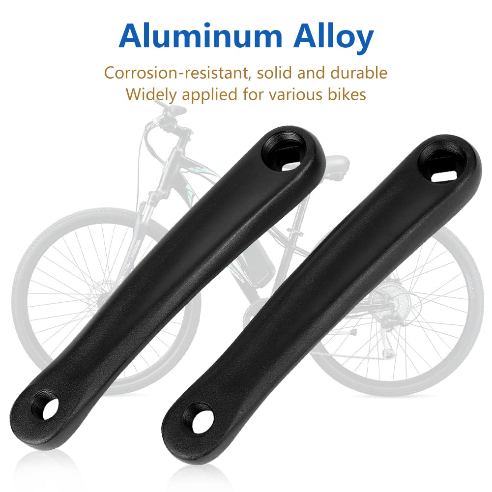 Watris Veiyi 2PCS Bike Crank Arm, Bicycle Crank Arm, Left Single Chain Crank Arm for Electric Bicycle, Folding Bicycle, Hybrid, Mountain Bicycle, Road Bike