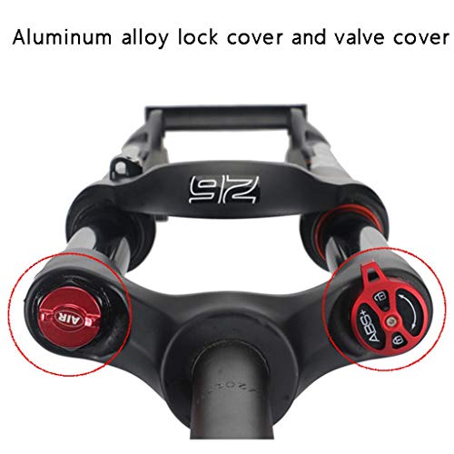 TYXTYX 26/27.5/29 inch Aluminum Alloy Bicycle Suspension Front Fork Mountain Bike air Fork Shoulder Control Lock disc Brake for Strong Structure Bike Accessories