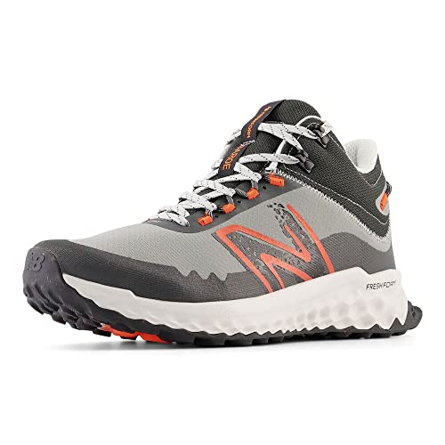 New Balance Men's Fresh Foam Garoe Mid V1 Trail Running Shoe, Shadow Grey/Grey Matter/Blaze Orange, 10.5