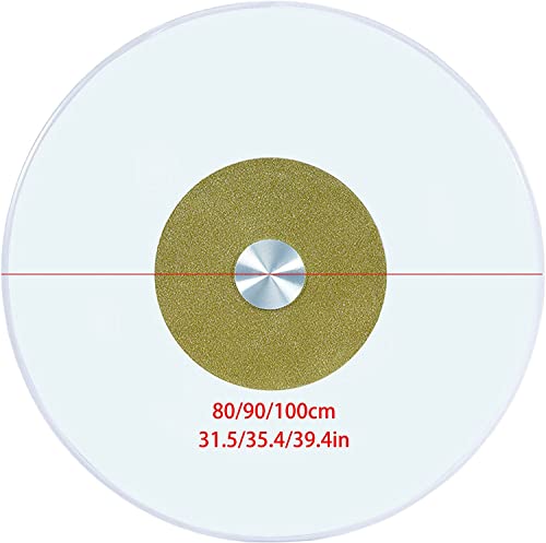 Round glass turntable Lazy Susan Turntable 360° Smooth rotating Tray Turning Table Serving Plate (Color : Transparent, Size : 90cm/35.4in)
