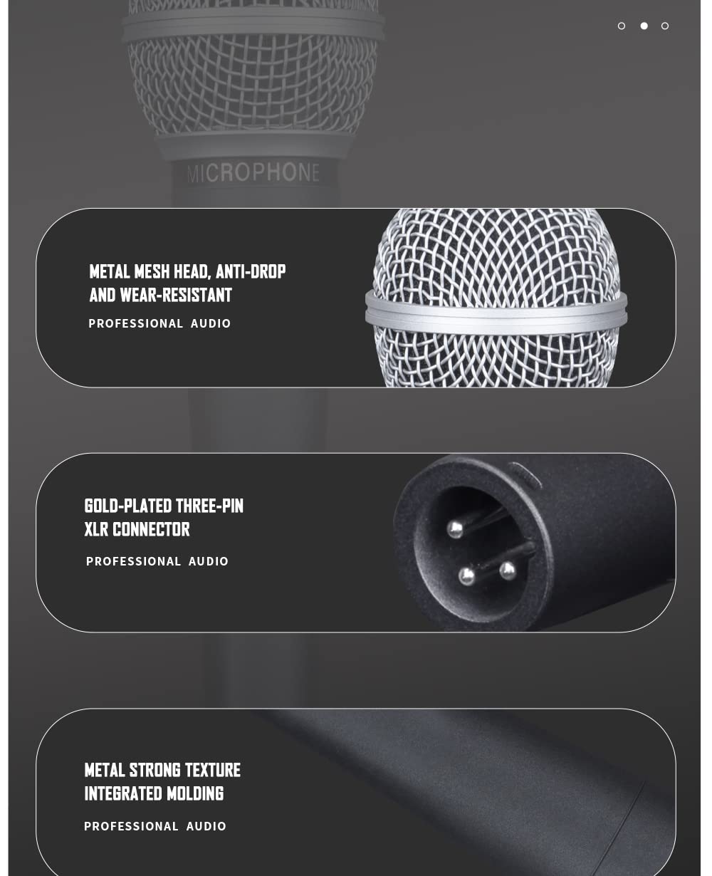 weymic Wm58 Classic Style Audio Instrument Professional Dynamic Handheld Microphone (Include Cable 16.4ft XLR to 1/4'',no On/Off Button)