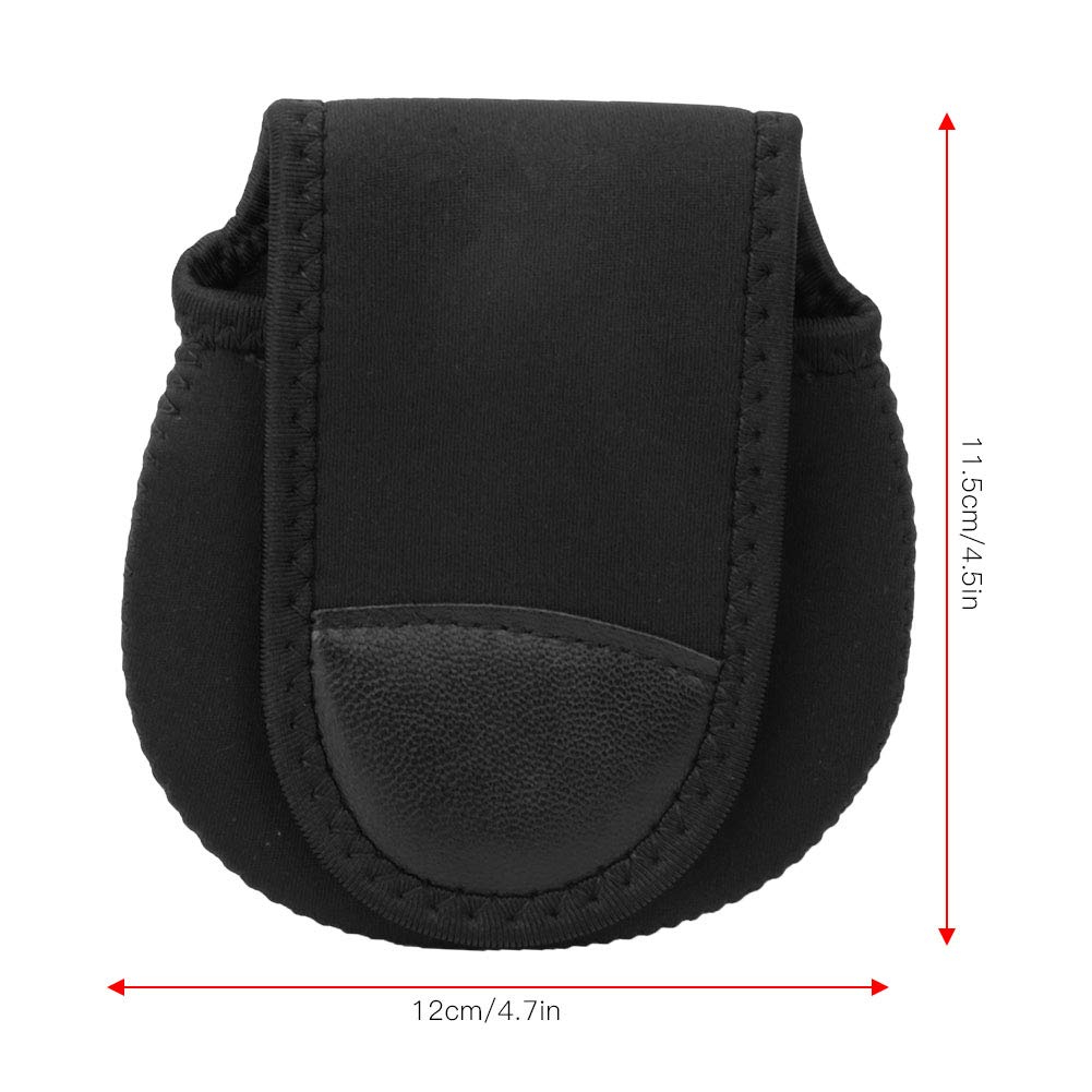 Yeuipea Fishing Reel Bag Bait Lure Protective, Neoprene Casting Reel Bag Bait Lure Pack Protective Cover Fishing Tackle Black